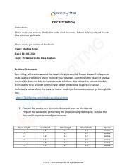 Discretization Problem Statement Docx DISCRETIZATION Instructions Please Share Your