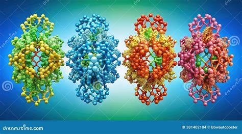 Quaternary Structure Of A Protein Ai Generated Illustration