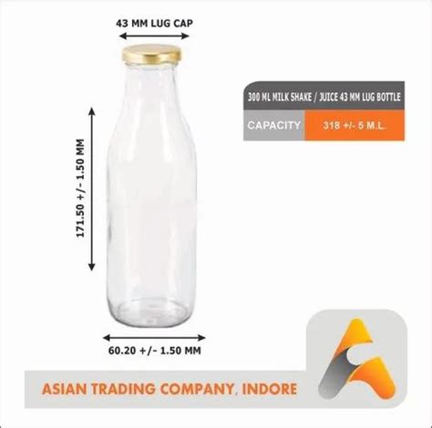 Lug 300 Ml Milk Shakejuice Glass Bottle At ₹ 850piece In Indore Id