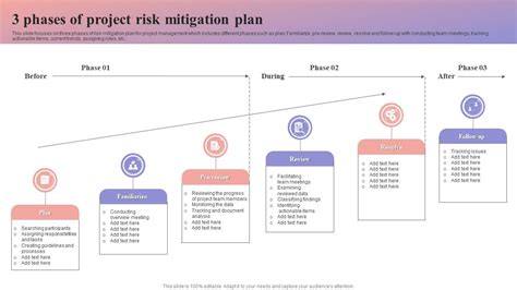 Phases Of Project Risk Mitigation Plan PPT Slide