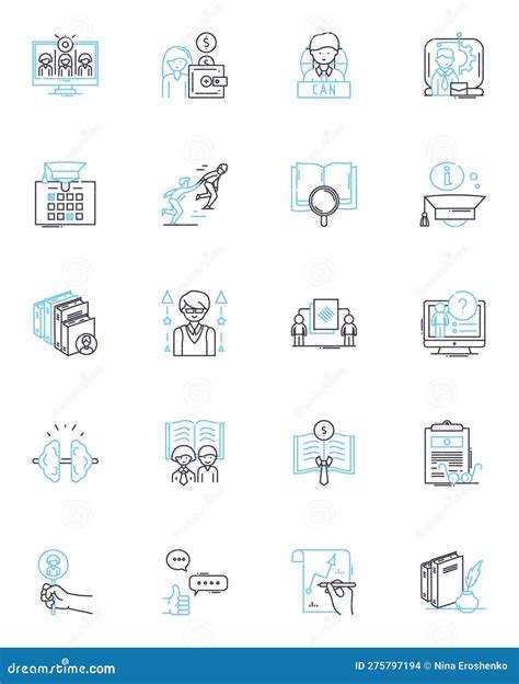 Investigation Notion Linear Icons Set Suspicious Evidence Clues Detectives Interrogation