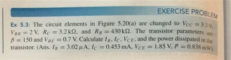 solved exercise problem ex 5 3 the circuit elements in