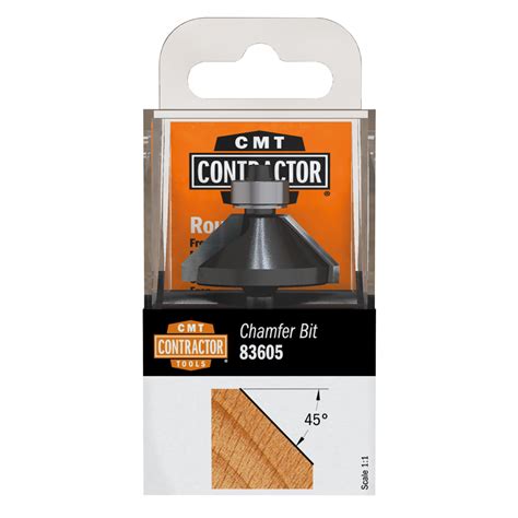 Chamfer Bit 836C Contractor Router Bits CMT Orange Tools USA Canada