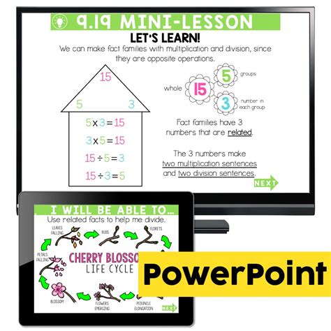 Lucky To Learn Math Lesson 919 Division With Related Facts Teaching Slides Powerpoint