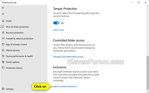 Add Or Remove Exclusions For Microsoft Defender Antivirus In Windows 11 Windows 11 Forum