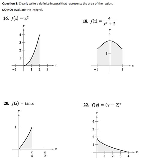Solved Question Clearly Write A Definite Integral That Chegg Com