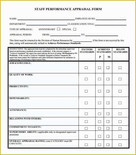 Performance Review Template Google Docs