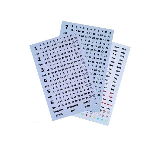 디자인문구 다꾸스티커 날짜 요일 스티커 다이어리 꾸미기 오늘의집 쇼핑