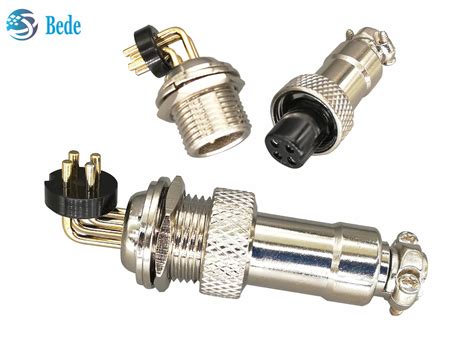 Right Angle Gx12 3 Pin Connector Pcb Soldering 90 Degree Pins 3a 200v