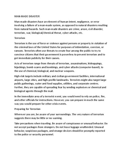 Man Made Disaster Man Made Disaster Man Made Disasters Have An