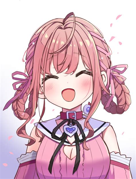 Safebooru 1girl Aizawa Momo Bow Closed Eyes Collar Hair Rings Highres Looking At Viewer