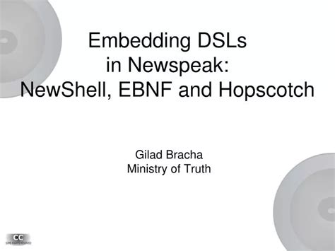Ppt Embedding Dsls In Newspeak Newshell Ebnf And Hopscotch Powerpoint Presentation Id