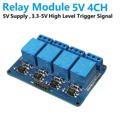 Relay Module 5v 4ch Active High Trigger Uge Electronics Egypt