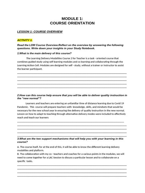 Module 1 Activities Pdf