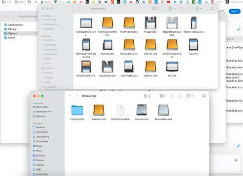macOS 一些系统图标的存放位置 icns