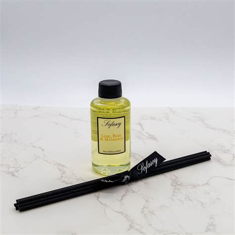 Lime Basil And Mandarin Reed Diffuser Refill Sofasoy Candle Co