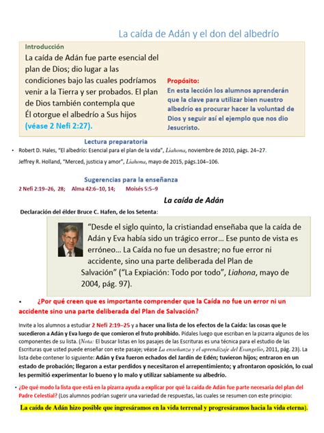 04 La Caida De Adan Y El Don Del Albedrio Pdf Libre Albedrío Adán