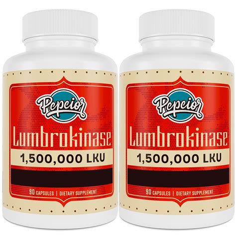 Pepeior Lumbrokinase 200mg Max Activity 1500000 Lku