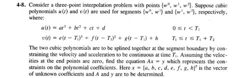 Solved 4 8 ﻿consider A Three Point Interpolation Problem