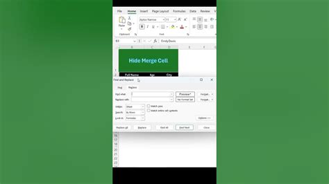 How To Hide Merged Cells In Excel Exceltips Exceltricks