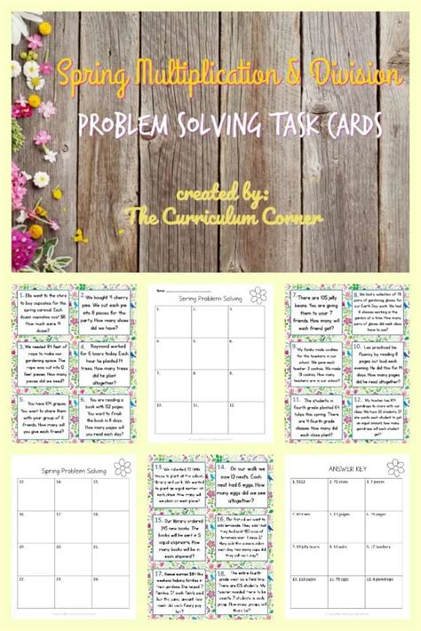 Spring Problem Solving Mult Div The Curriculum Corner