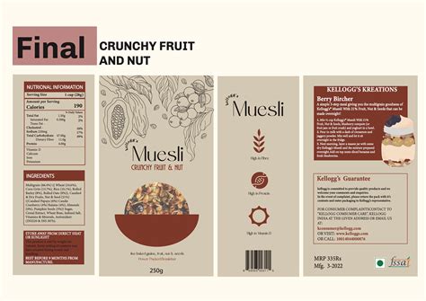 Kelloggs Muesli Redesign Behance Behance