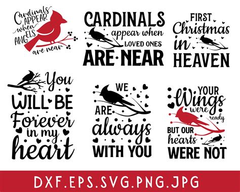 Cardinal Memorial Svg Bundlecardinal Memorial Pngam Always With You
