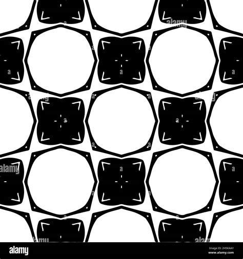 Vector Geometric Seamless Patternmodern Geometric Background With Abstract Shapesmonochromatic
