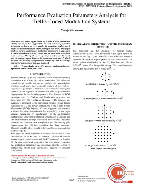 Pdf Performance Evaluation Parameters Analysis For Trellis Coded Modulation Systems