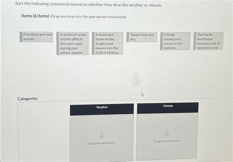 Solved Sort The Following Statements Based On Whether They