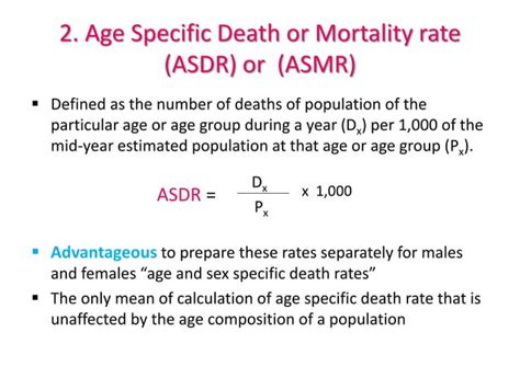 Measures Of Mortality Pptx