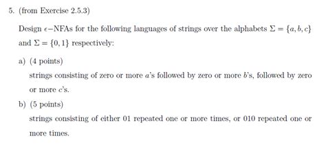 Solved For All Questions That Ask You To Build An NFA Chegg