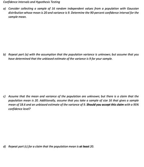 Confidence Intervals And Hypothesis Testing Consider Collecting Sample