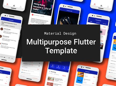 Flutter Template Material Design By Ui Kitty On Dribbble