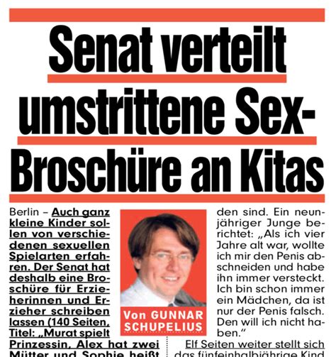 Die Lüge Von Der Sex Broschüre Für Kita Kinder Übermedien