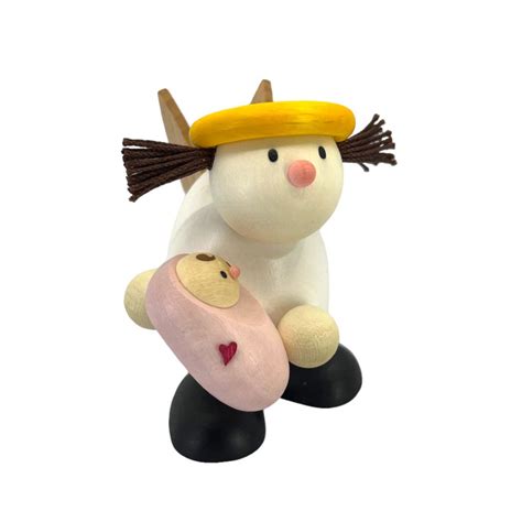 Figure With Heart Lotte With Baby Girl Erzgebirgskunst Shop