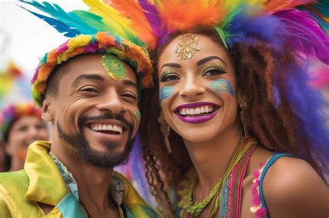 Premium Photo Happy Smiling Couple Celebrating Lgbtq Gay Pride Parade In Sao Paulo Pride Month