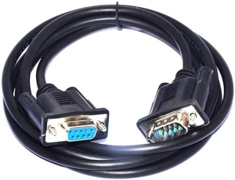 WiredCom RS232 Male Female DB9 Male To Female Serial Pin Cross Cable Data Converter Cable 1 5