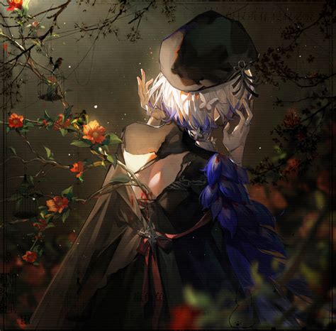 Safebooru 1girl Absurdres Bad Bcy Id Bad Id Beret Bird Birdcage Black