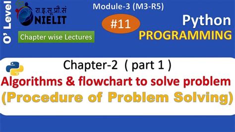 11 Olevel Python Programming Chapter 2 Part 1 Procedure For Problem Solving M3r5