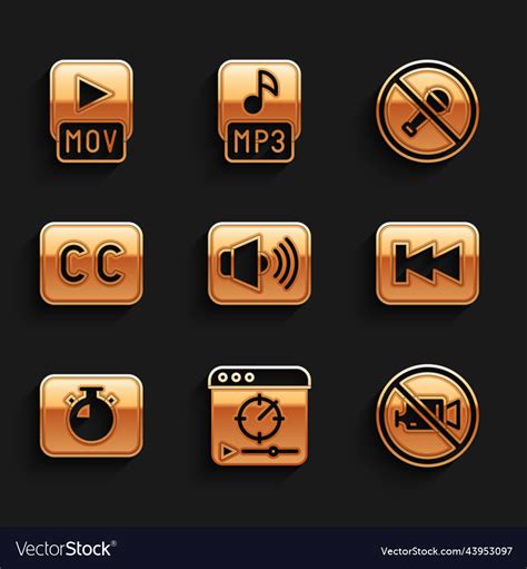 Set Speaker Volume Online Play Video Prohibition Vector Image