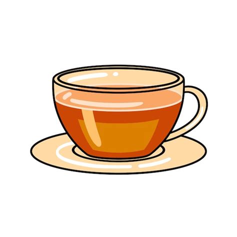 Té Lindo Personaje De Dibujos Animados Ilustración Vectorial