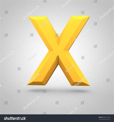 Low Poly Alphabet Letter X Uppercase стоковая иллюстрация 624017309