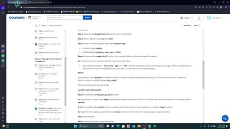 Programming Assignment Import And Scope Coursera Programming In Python Youtube
