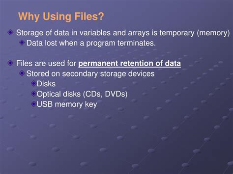 ppt lecture 17 c file processing file i o or file input output