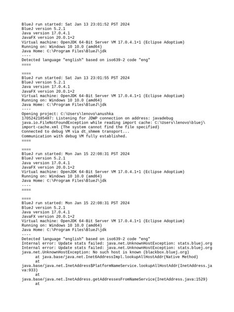 Bluej Debuglog Pdf Technology And Engineering