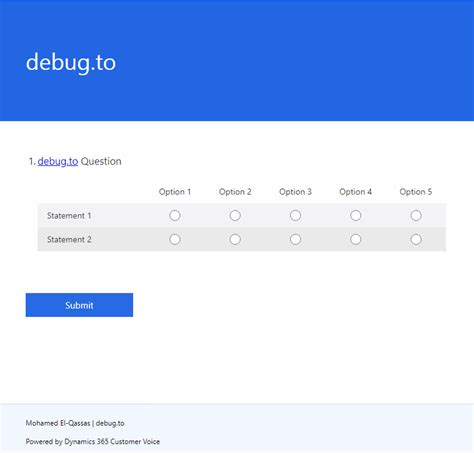 Remove Microsoft Forms Footer Debug To