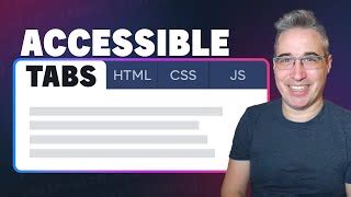 Create Accessible Tabs With HTML CSS U0026 JS Doovi