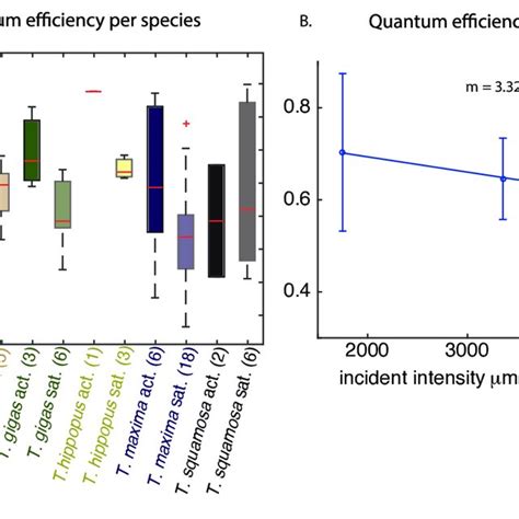 Within Tissue Maximum Quantum Efficiency A Box Plots Showing Averages Download Scientific