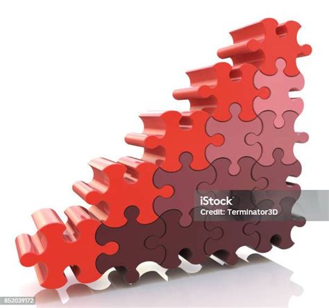 정보 디자인에 금융 가로 막대형 그래프와 관련 된 비즈니스와 경제 성공 퍼즐 3 차원 일러스트 레이 션 개선에 대한 스톡 사진 및 기타 이미지 Istock